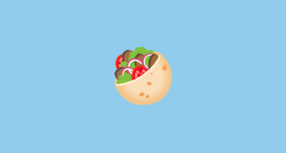 🥙 Stuffed Flatbread Emoji on Google Noto Color Emoji Android 12L