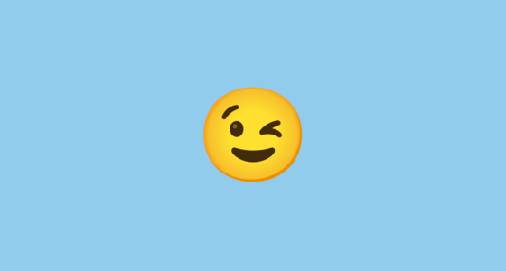 😉 Rosto Com Olho Piscando Emoji on Google Noto Color Emoji Android 12L