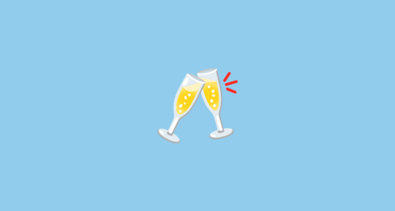 🥂 Klinkende Glazen Emoji on Google Noto Color Emoji 15.0