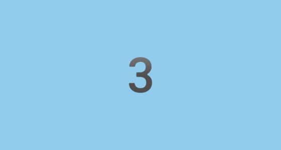 3️ Digit Three Emoji on Google Noto Color Emoji 15.0
