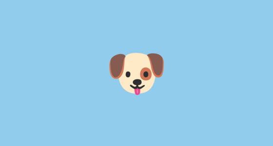 🐶 Dog Face Emoji on Google Noto Color Emoji 15.0