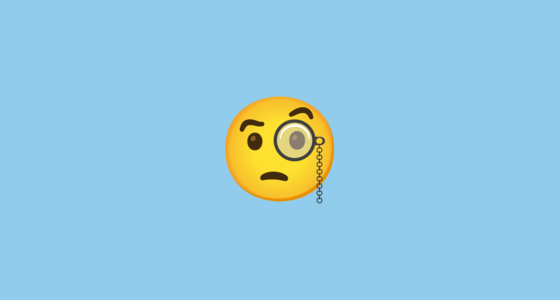 🧐 Gesicht Mit Monokel Emoji on Google Noto Color Emoji 15.0