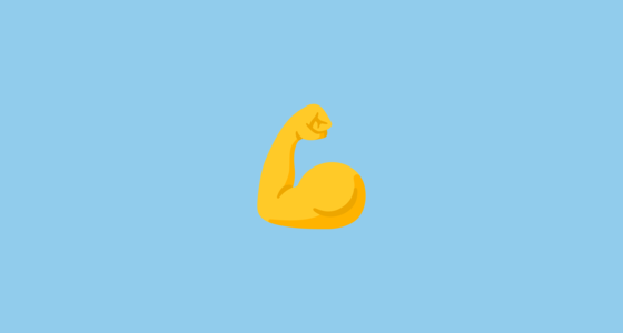 💪 Spierballen Emoji on Google Noto Color Emoji 15.0