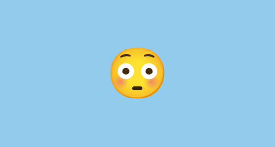 😳 Flushed Face Emoji on Google Noto Color Emoji 15.0