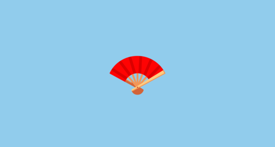 Folding Hand Fan Emoji on Google Noto Color Emoji 15.0