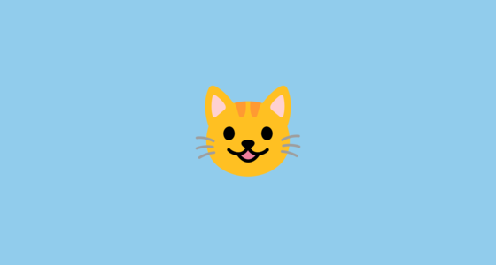 😺 Grinning Cat Emoji on Google Noto Color Emoji 15.0