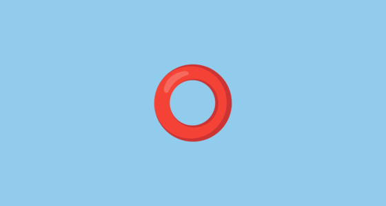 ⭕ Hollow Red Circle Emoji on Google Noto Color Emoji 15.0