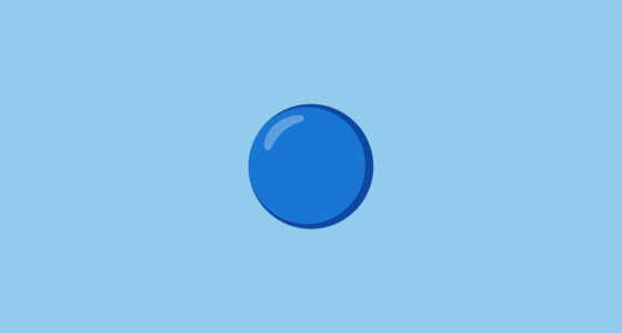 🔵 Círculo Azul Grande Emoji on Google Noto Color Emoji 15.0