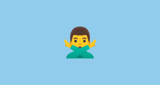 🙅‍♂️ Hombre Haciendo El Gesto De "No" Emoji on Google Noto Color Emoji 15.0