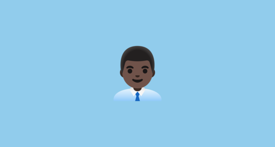 👨🏿‍💼 Man Office Worker: Dark Skin Tone Emoji on Google Noto Color Emoji ...