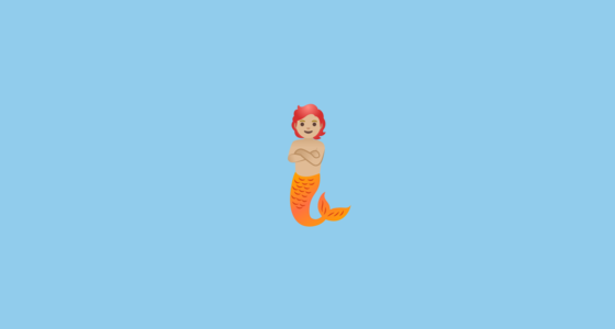 🧜🏼 Merperson: Medium-Light Skin Tone Emoji on Google Noto Color Emoji 15.0