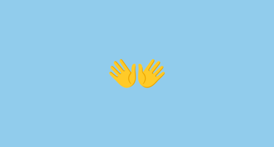 👐 Open Hands Emoji on Google Noto Color Emoji 15.0