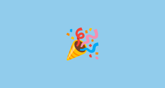 🎉 Party Popper Emoji on Google Noto Color Emoji 15.0