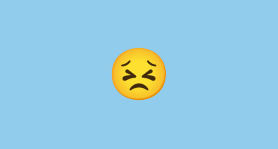 😣 Persevering Face Emoji on Google Noto Color Emoji 15.0