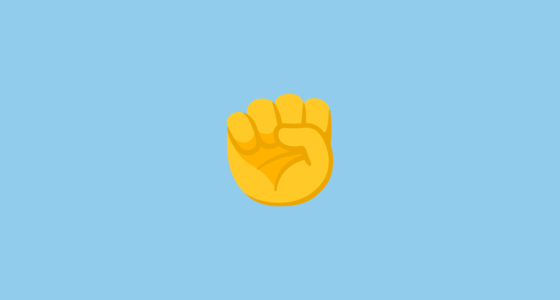 Poing Levé Emoji on Google Noto Color Emoji 15.0