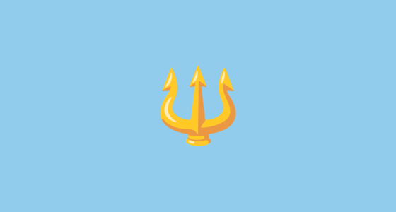🔱 Trident Emblem Emoji on Google Noto Color Emoji 15.0