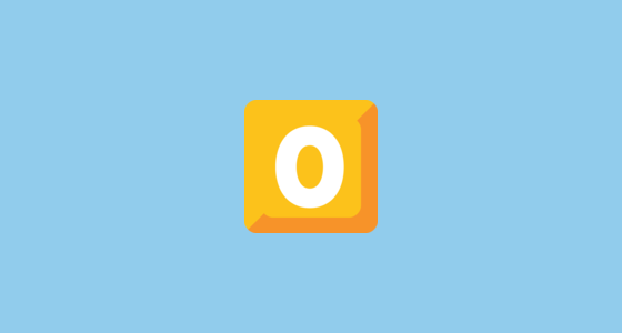 0️⃣ Keycap Digit Zero Emoji on Google Noto Color Emoji Android 7.0