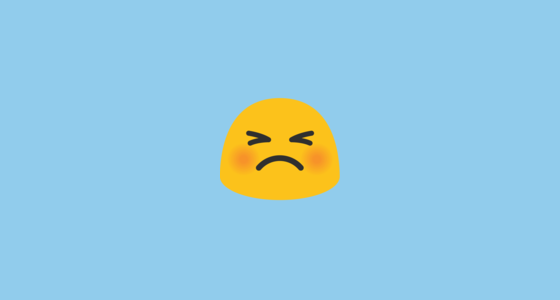 😣 Persevering Face Emoji on Google Noto Color Emoji Android 7.0