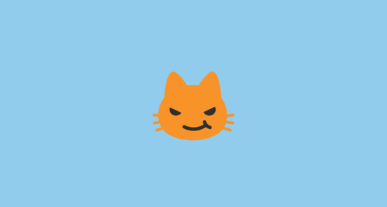 😼 Cat with Wry Smile Emoji on Google Noto Color Emoji Android 7.1