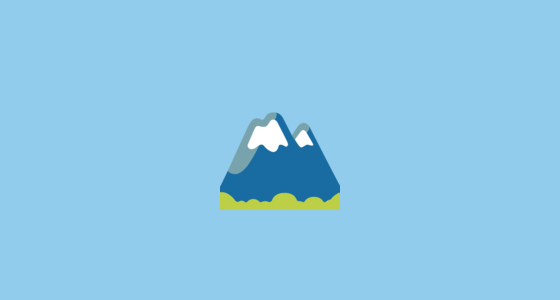 🏔️ Gunung Dengan Puncak Bersalji Emoji on Google Noto Color Emoji ...
