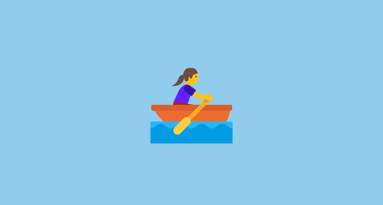 🚣‍♀️ Woman Rowing Boat Emoji on Google Noto Color Emoji Android 7.1