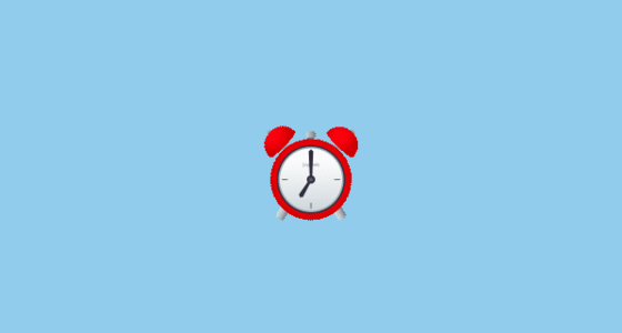 ⏰ Alarm Clock Emoji on JoyPixels Animations 3.5
