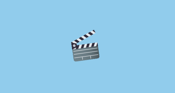 🎬 Clapper Board Emoji on JoyPixels Animations 3.5