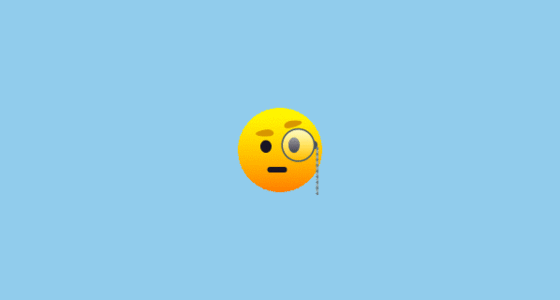 🧐 Face with Monocle Emoji on JoyPixels Animations 3.5