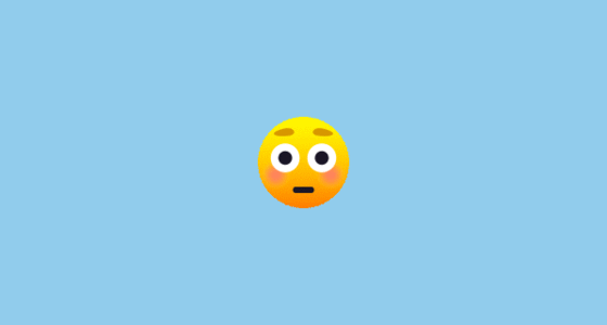 😳 Flushed Face Emoji on JoyPixels Animations 3.5