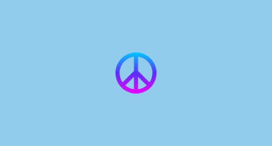 ☮️ Peace Symbol Emoji on JoyPixels Animations 3.5