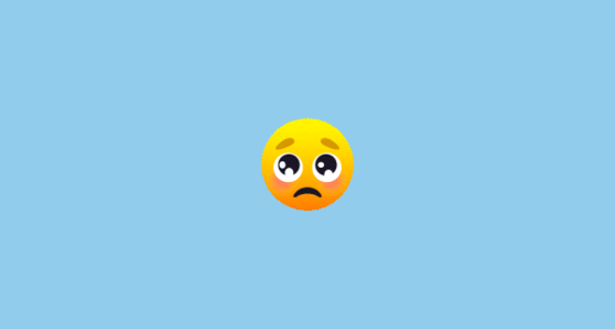 🥺 Pleading Face Emoji on JoyPixels Animations 3.5