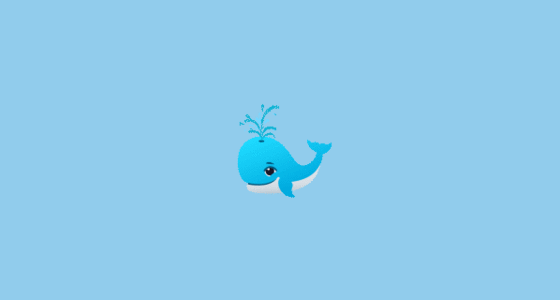 🐳 Spouting Whale Emoji on JoyPixels Animations 3.5