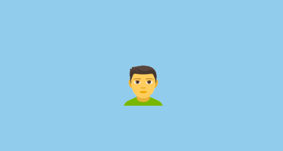 🙋‍♂️ Man Raising Hand Emoji on JoyPixels Animations 2.0