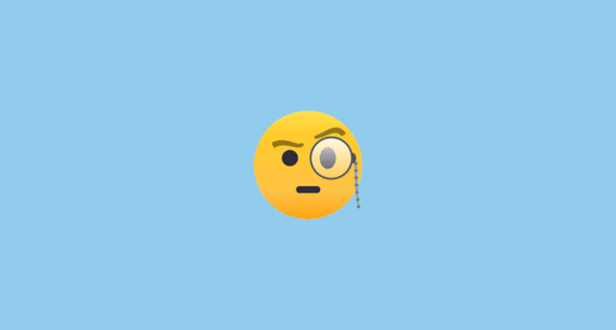 🧐 Face with Monocle Emoji on JoyPixels Animations 1.0