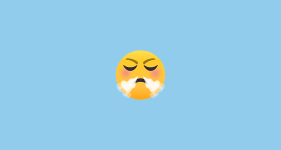 😤 Face with Steam From Nose Emoji on JoyPixels Animations 1.0
