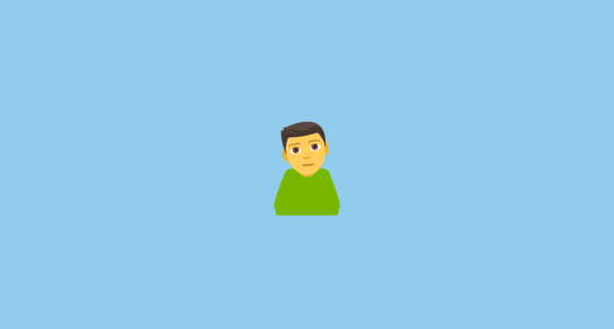 🤷‍♂️ 男生耸肩 Emoji on JoyPixels Animations 1.0