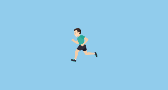 🏃🏻‍♂️ Man Running: Light Skin Tone Emoji on JoyPixels 5.5