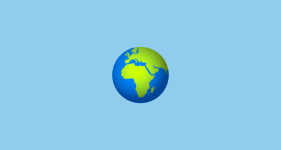 🌍 Globe Showing Europe-Africa Emoji on JoyPixels 6.0