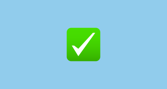 체크 표시 Emoji on JoyPixels 6.6