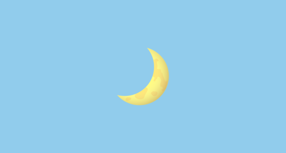 🌙 Lua Crescente Emoji on JoyPixels 6.6