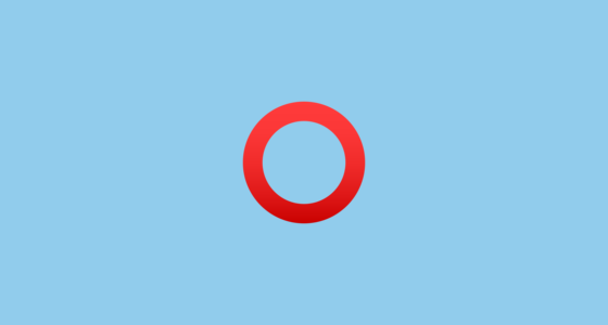 ⭕ 红色空心圆圈 Emoji on JoyPixels 6.6