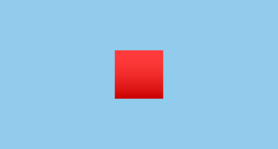 🟥 Quadrado Vermelho Emoji on JoyPixels 6.6