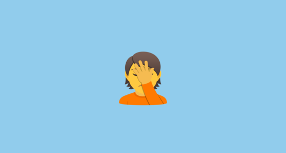 🤦 Person Facepalming Emoji on JoyPixels 6.6