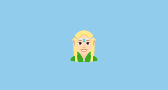 🧝🏻‍♀️ Elfa: Pele Clara Emoji on JoyPixels 6.6