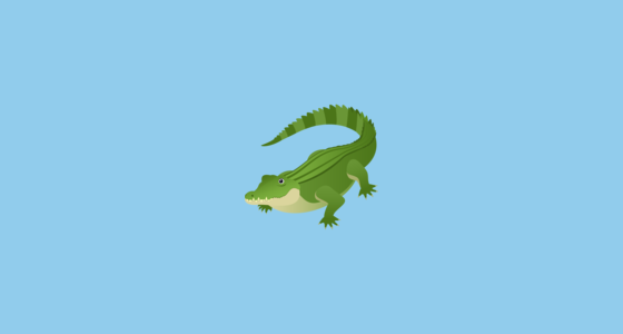 🐊 鳄鱼 Emoji on JoyPixels 7.0