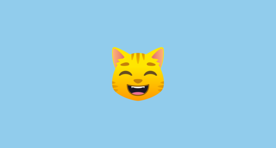 😸 Rosto De Gato Sorrindo Com Olhos Sorridentes Emoji on JoyPixels 7.0