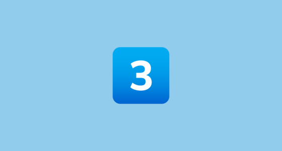3️⃣ Keycap Digit Three Emoji on JoyPixels 7.0