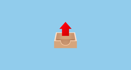 📤 Outbox Tray Emoji on JoyPixels 7.0