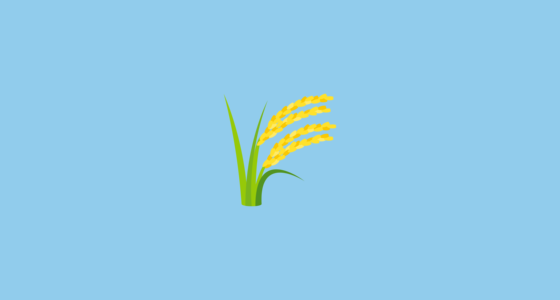 🌾 Sheaf of Rice Emoji on JoyPixels 7.0