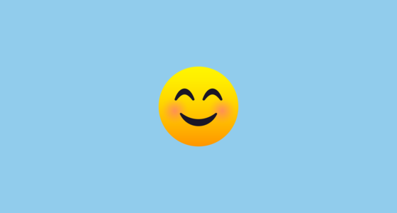 😊 Visage Souriant Avec Yeux Rieurs Emoji on JoyPixels 7.0